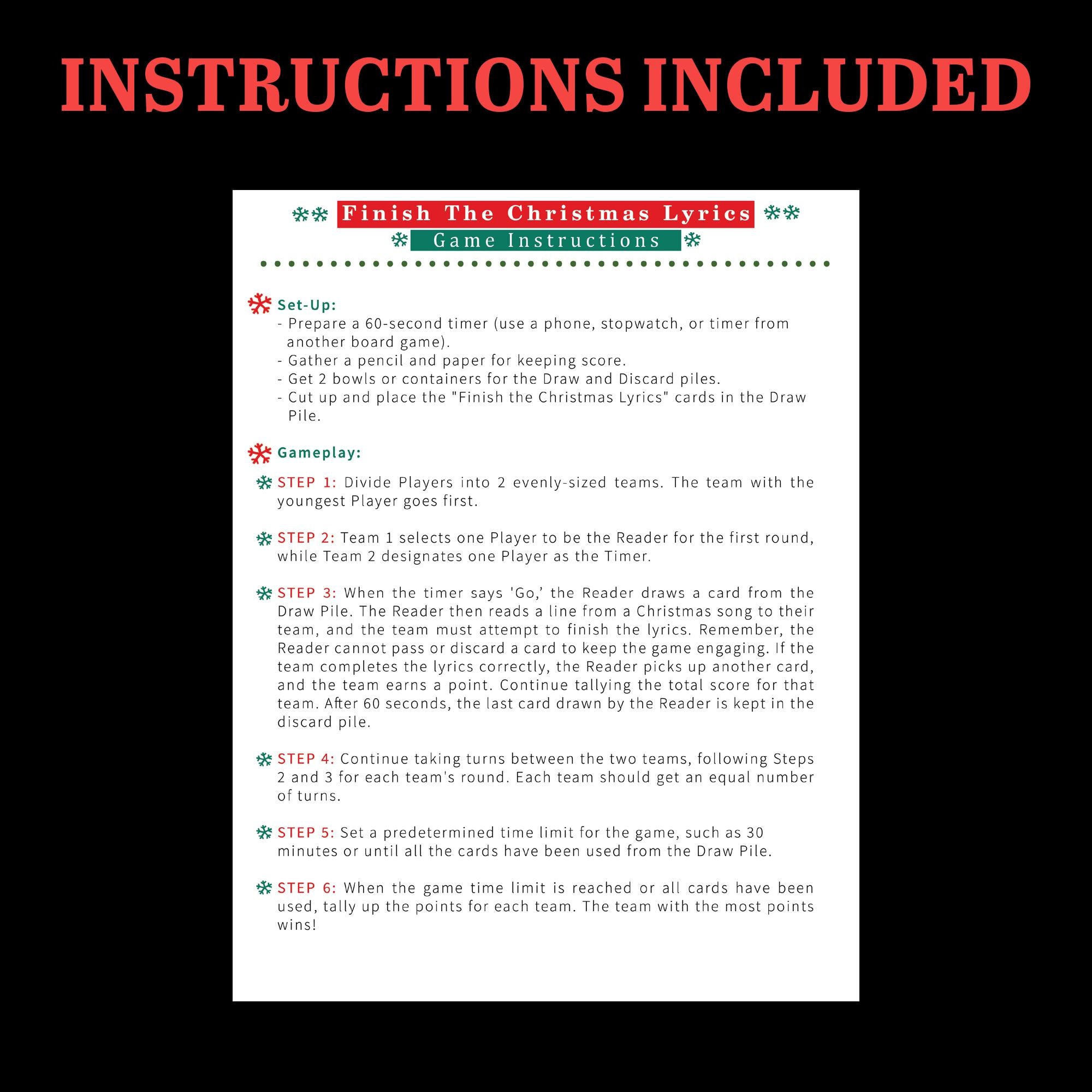 Christmas Carol Finish the Lyrics Game Christmas Games PRINTABLE ...