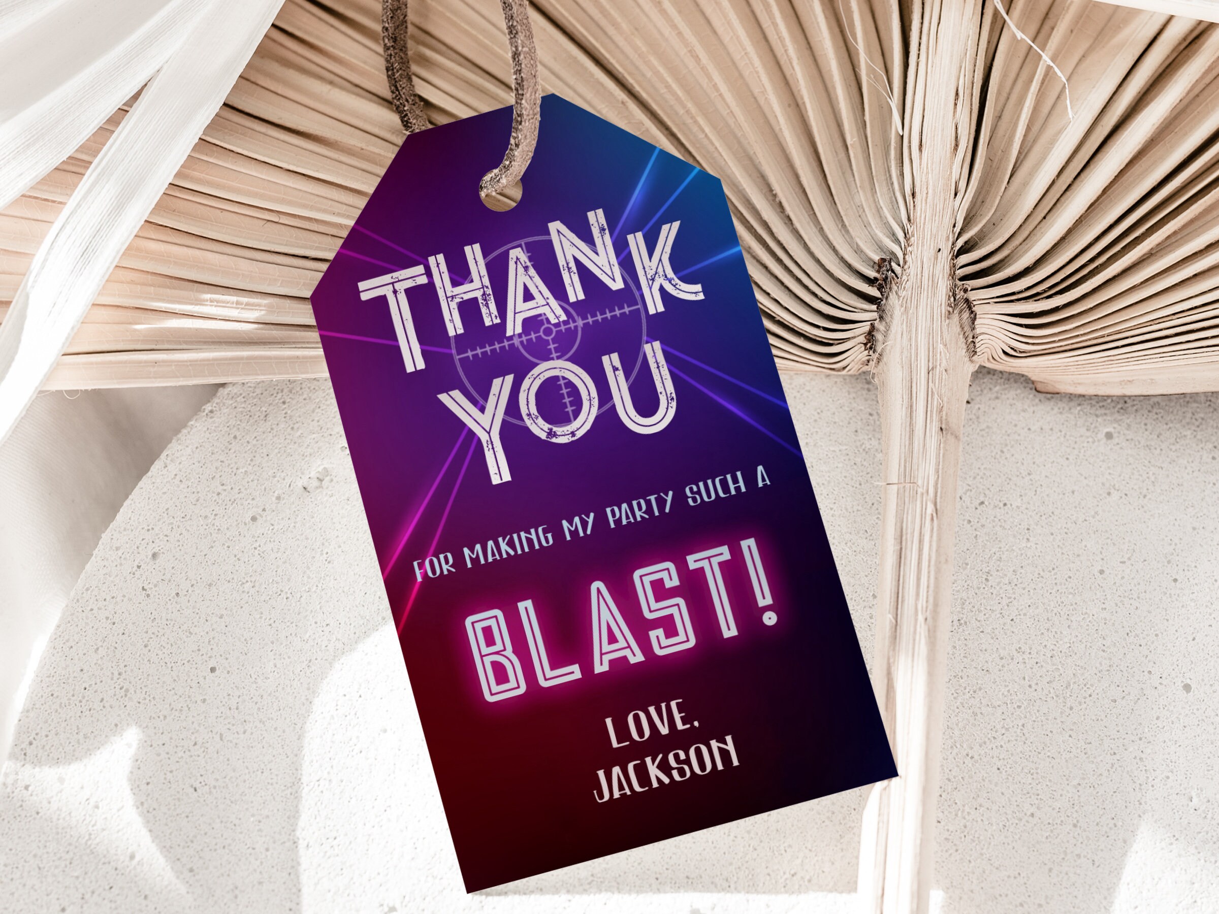 Laser Tag Favor Tags Laser Tag Thank You Tags Laser Tag - Etsy