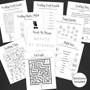 Kids Wedding Activity Pack Wedding Activity Book Coloring Book for Kids ...