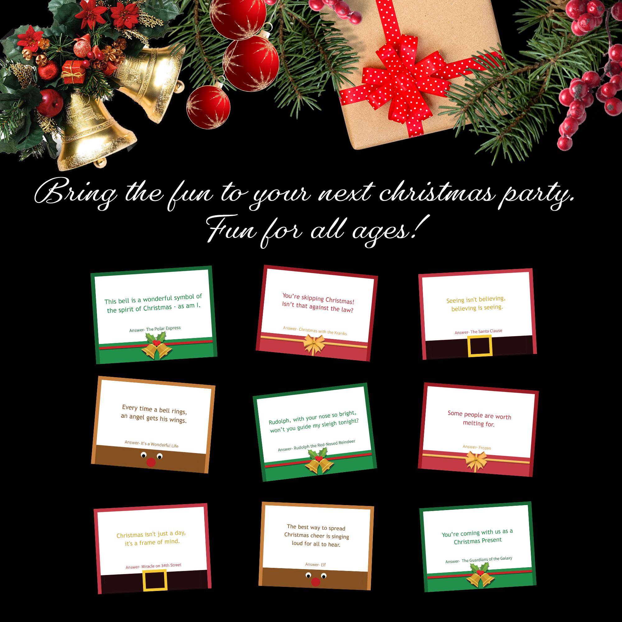 Christmas Name the Movie Game PRINTABLE Christmas Games Guess the Movie ...