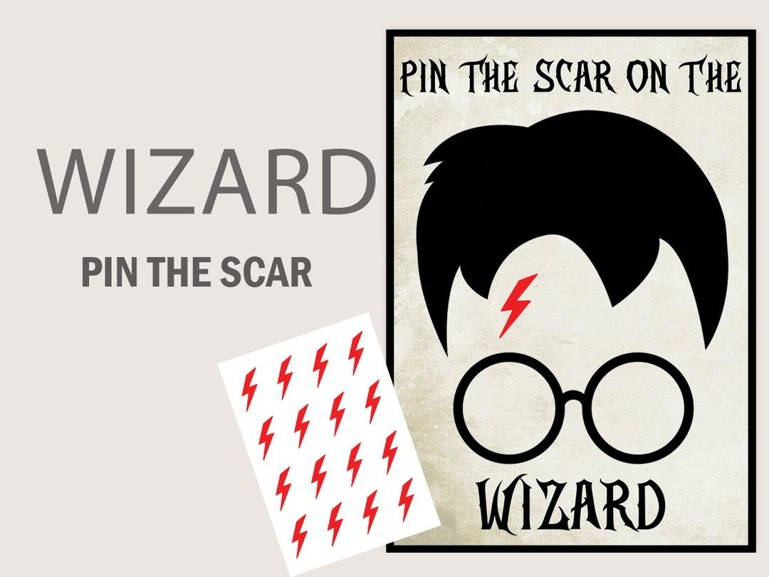 Wizard Pin the Scar Party Games Wizard Pin the Scar Game Wizard Pin the ...
