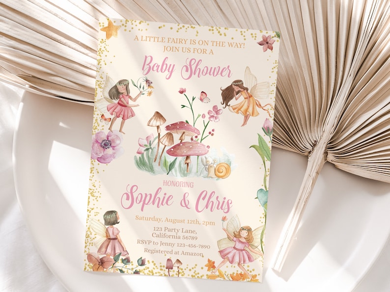 Fairy Baby Shower Invitation Enchanted Forest Baby Shower - Etsy