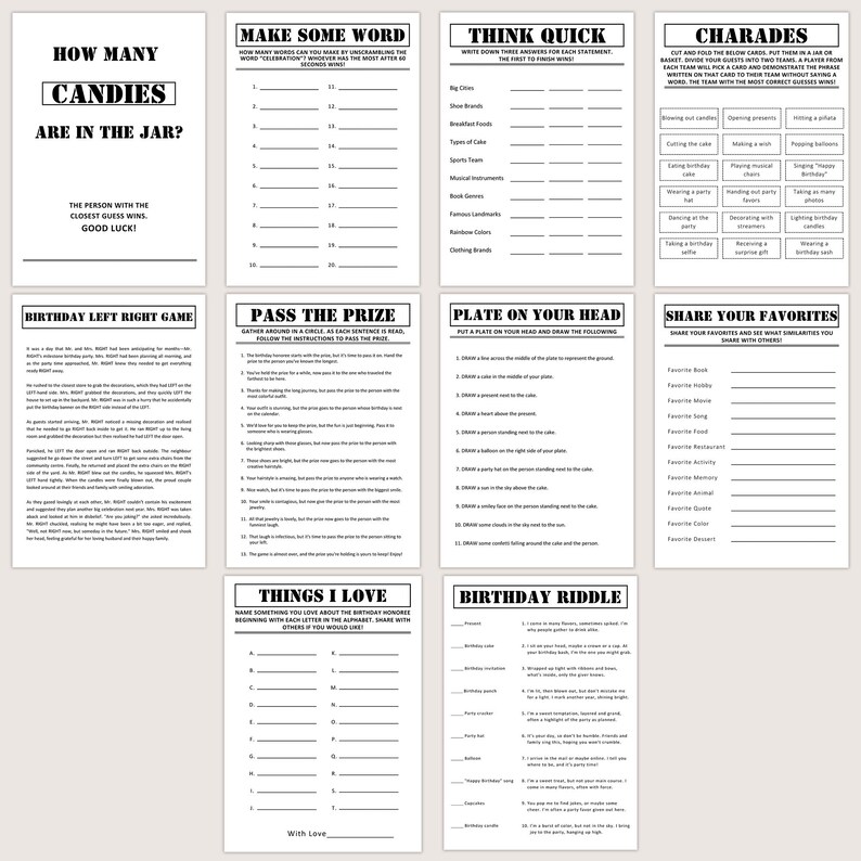 75th Birthday Games Bundle 75th Birthday Party Games 1951 Trivia Born ...