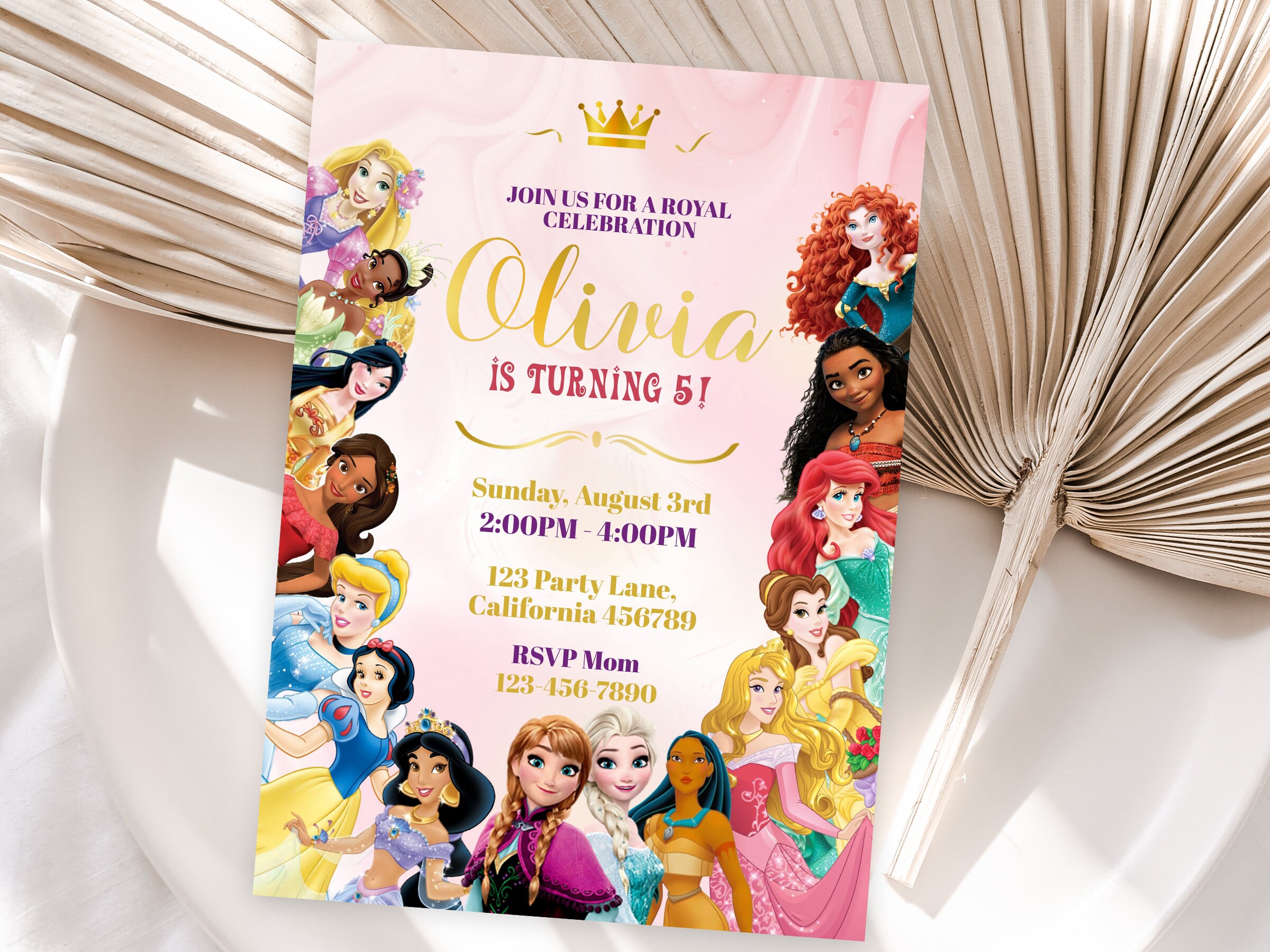 Vintage Princess Birthday Invitations