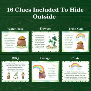 St Patricks Day Scavenger Hunt for Kids Outdoor Leprechaun Treasure ...