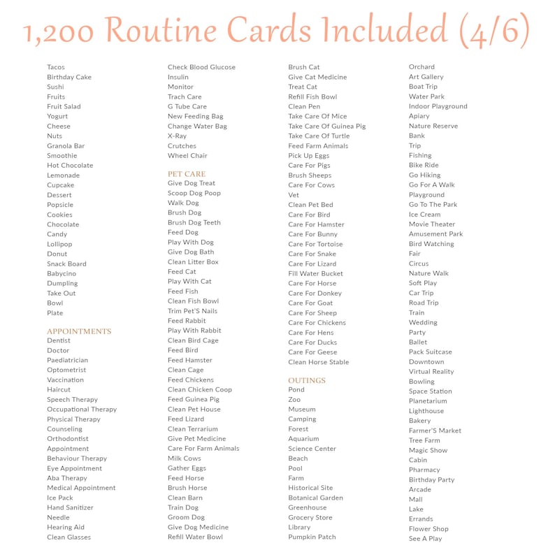 Daily Routine Cards Visual Schedule Toddler Routine Chart for Kids ...