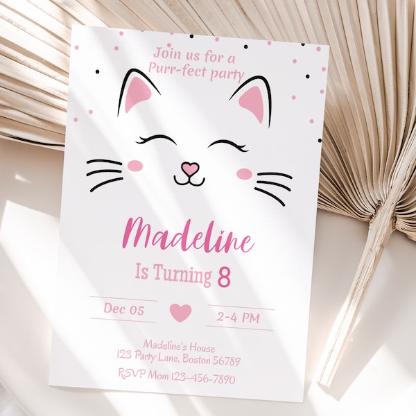 Cat Invitation - Etsy