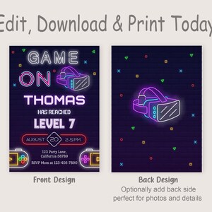 VR Birthday Invitation Virtual Reality Invitation VR Party Invitation ...