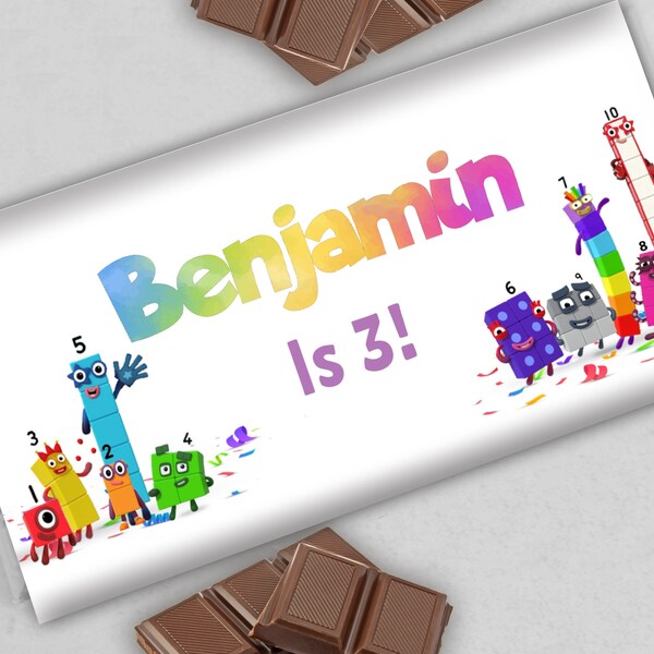 Numberblocks Candy Bar - Etsy