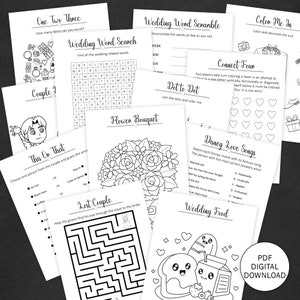 Kids Wedding Activity Pack Wedding Activity Book Coloring Book for Kids ...
