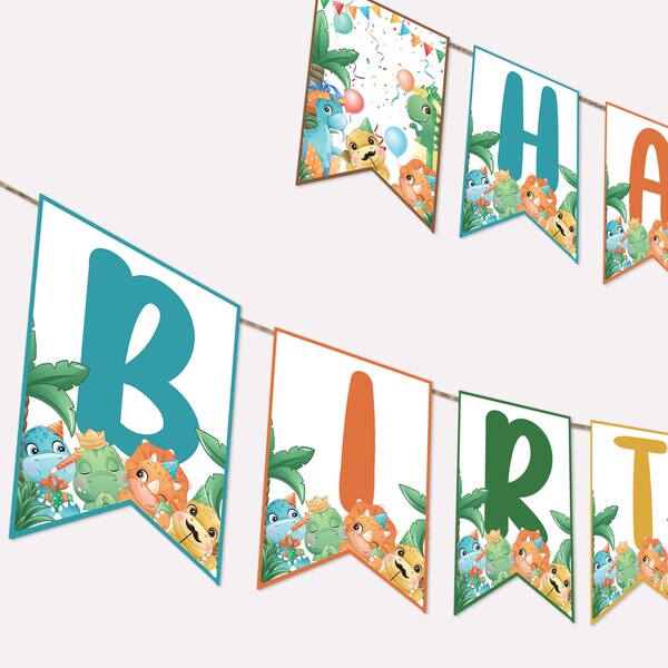 Dinosaur Banner - Etsy