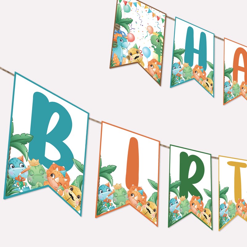 Dinosaur Banner - Etsy