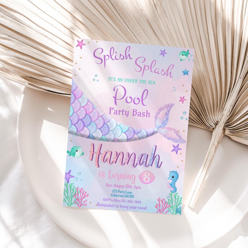Mermaid Pool Party - Etsy