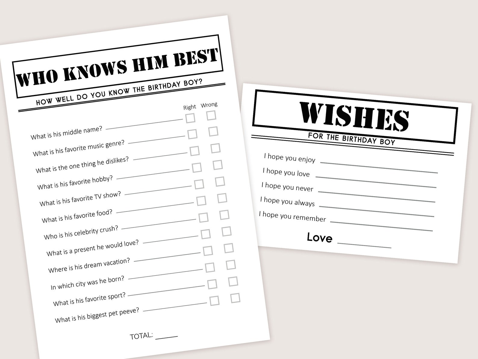Teen Birthday Games Boy Birthday Party Games for Him Teenager Birthday ...