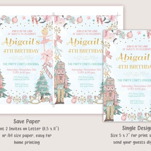 Nutcracker Invitation Nutcracker Birthday Party Invitation Theme Land of Sweets Birthday Invite ...