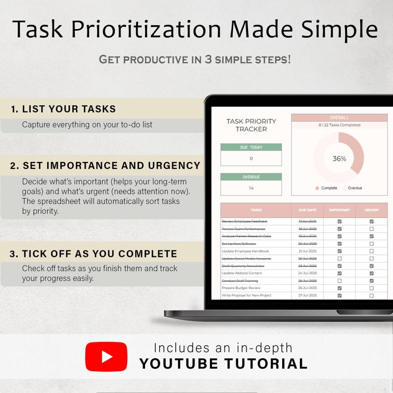 Eisenhower Matrix Task Priority Tracker Task Tracker to Do List ...
