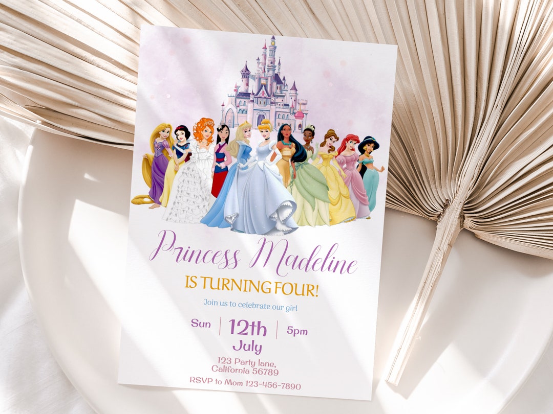 Princess Birthday Invitation Princess Invitation Princess Party ...