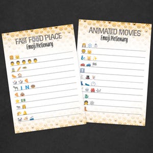 Emoji Games Bundle Emoji Pictionary Emoji Quiz Party Party Games Bundle ...