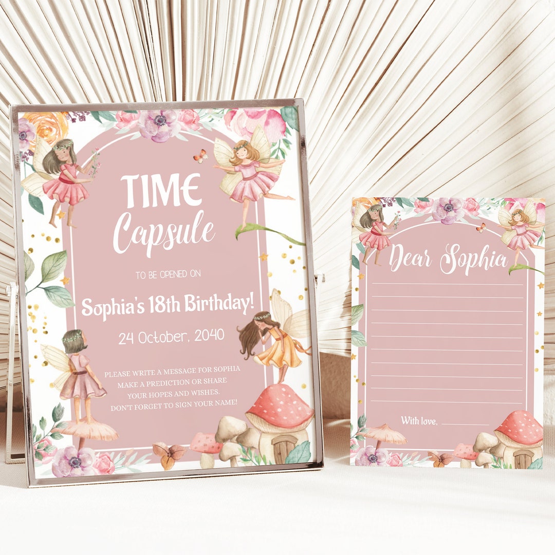 Fairy First Time Capsule Card My Fairy 1st Time Capsule Sign Enchanted ...