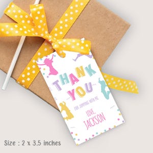 Trampoline Park Favor Tags Jump Thank You Tags Jumping Birthday Party ...