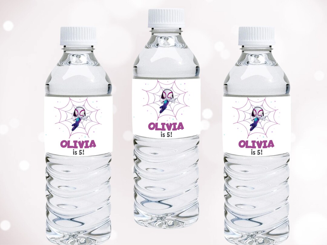 Ghost Spider Water Bottle Labels Spidey and His Amazing - Etsy