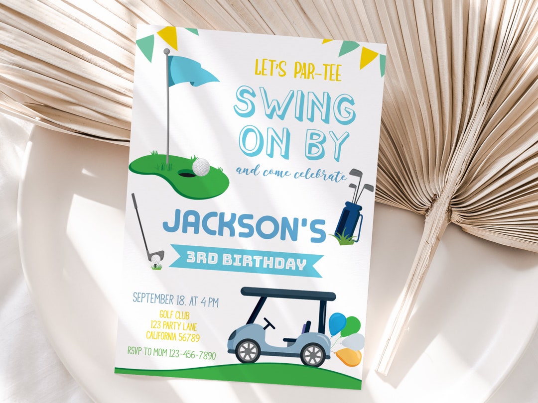 Golf Birthday Invitation Golf Birthday Party Invitation Golf Theme ...