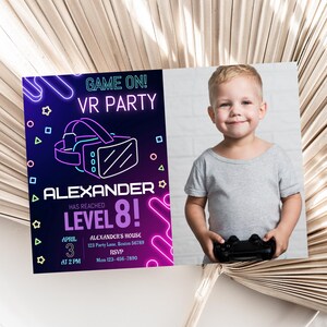 VR Birthday Invitation With Photo Virtual Reality Invitation With ...