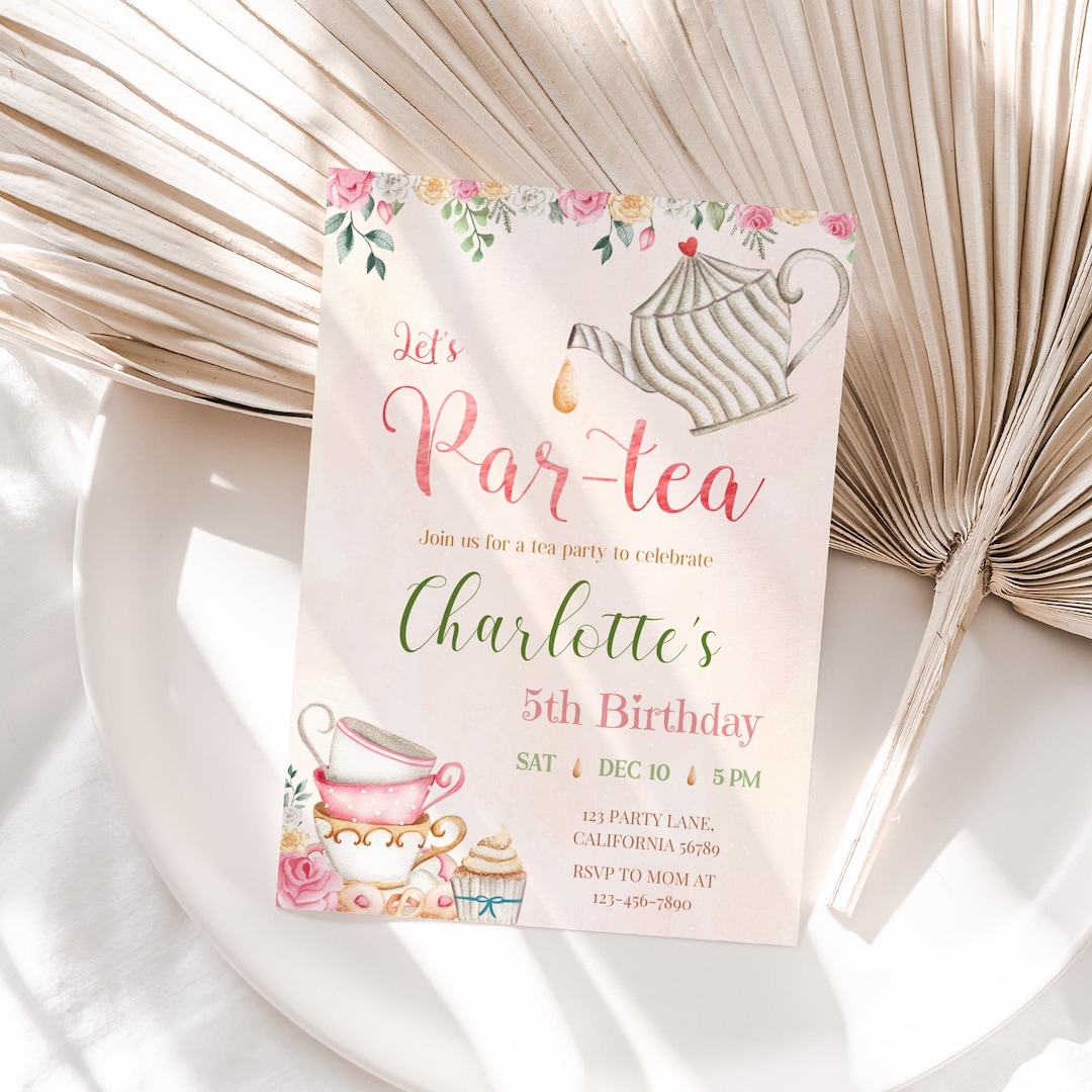 Tea Party Invitation Tea Party Birthday Invitation Par Tea Invitation ...