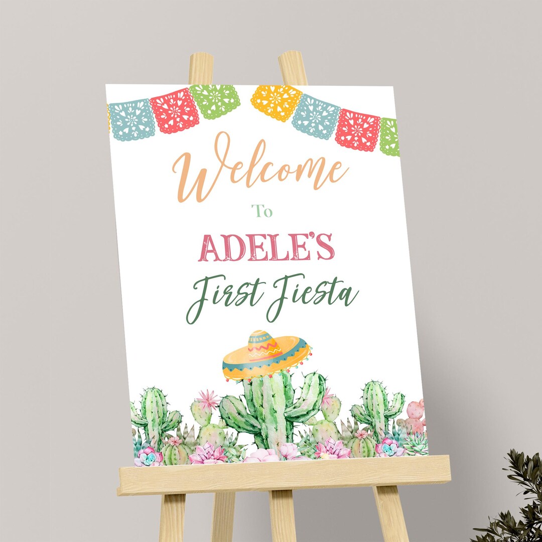 First Fiesta Welcome Sign Fiesta Welcome Sign Fiesta Birthday Party ...