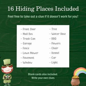 St Patricks Day Scavenger Hunt for Kids Outdoor Leprechaun Treasure ...