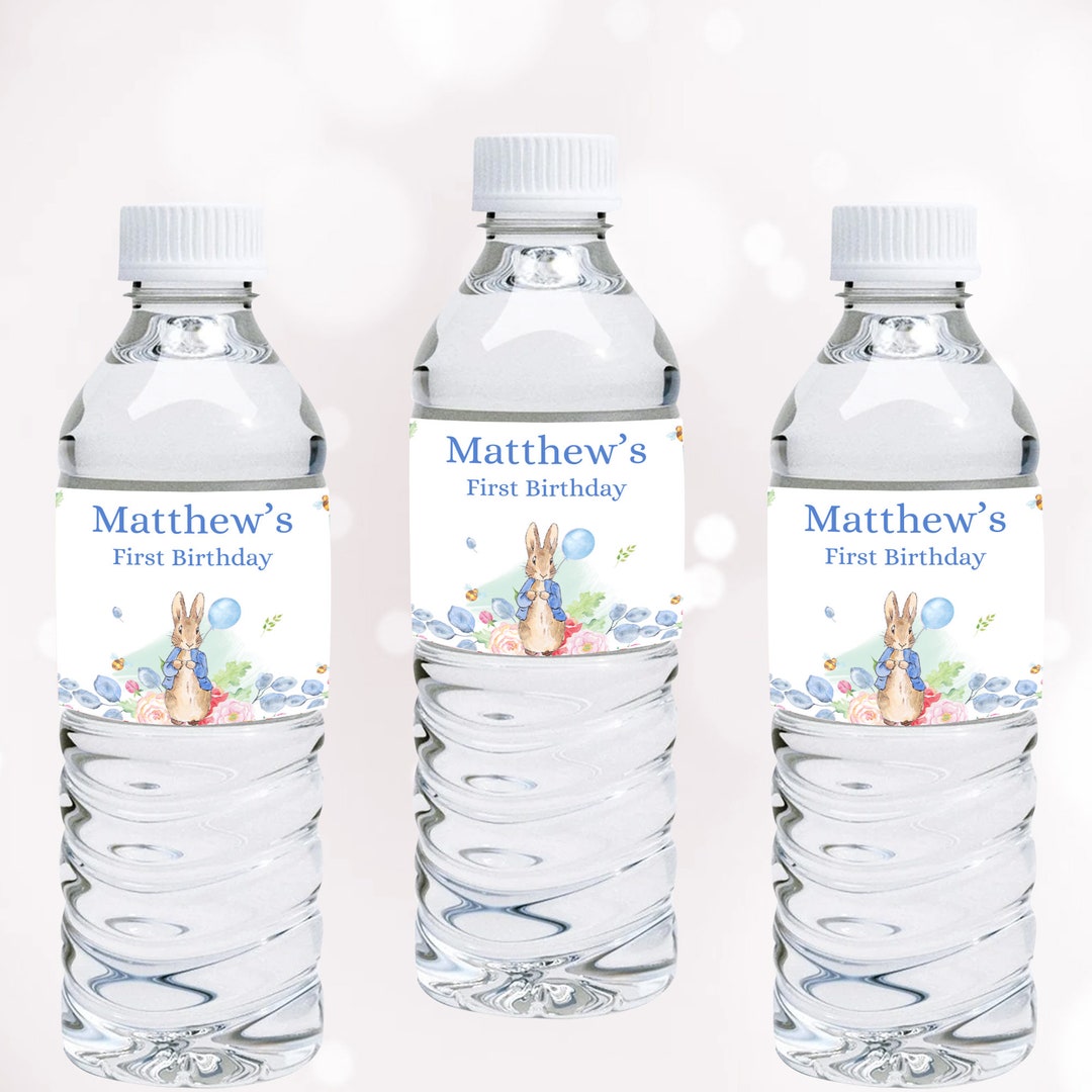 Peter Rabbit Water Bottle Labels Bunny Bottle Wrappers Flopsy Bunny ...