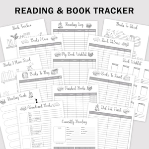 Reading Journal Book Journal Template Reading Tracker Book Tracker ...