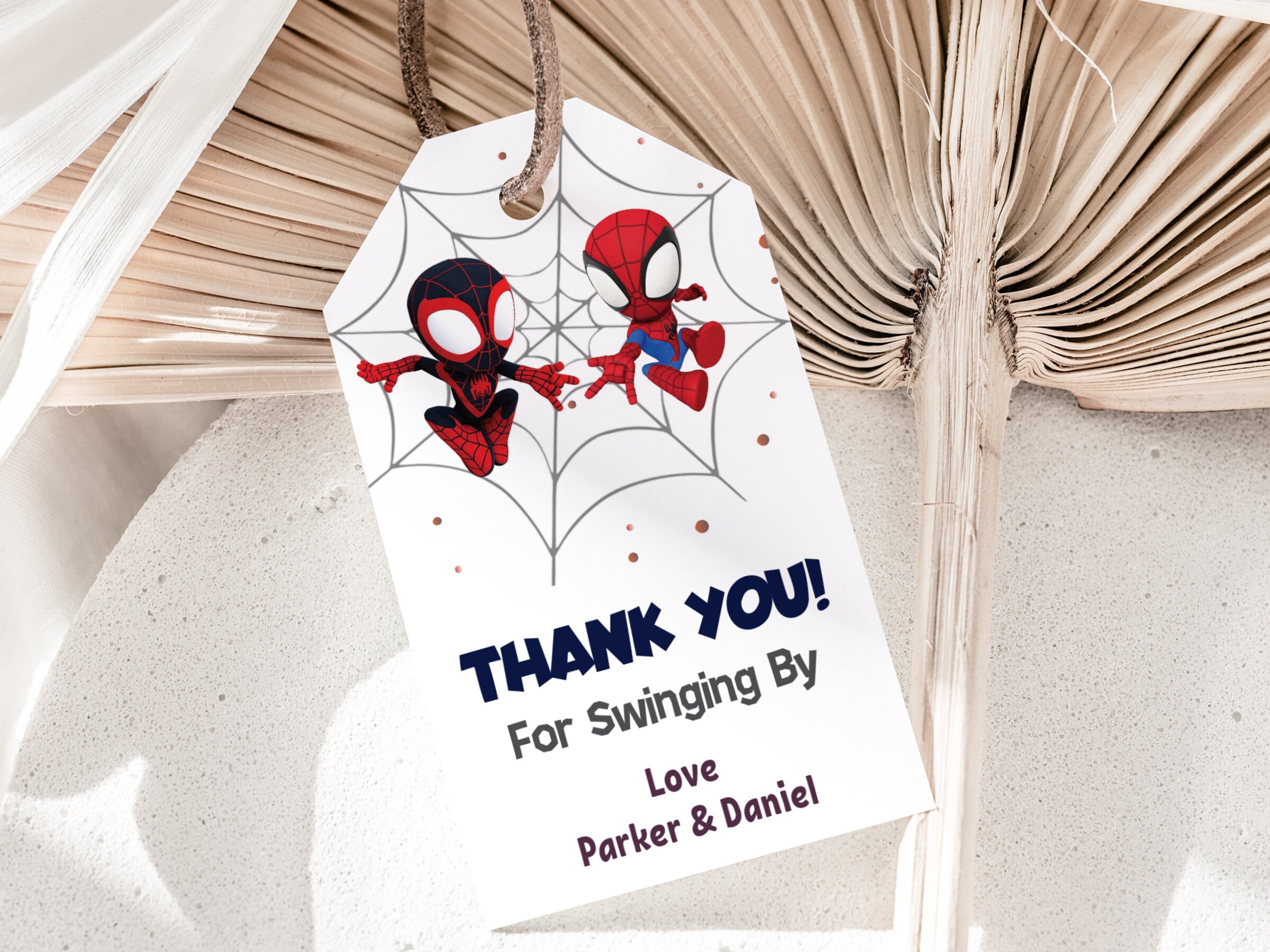 Spidey and His Amazing Friends Birthday Tags Spidey Thank You - Etsy