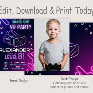 VR Birthday Invitation With Photo Virtual Reality Invitation With ...