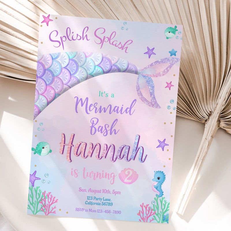 Mermaid Invitation - Etsy