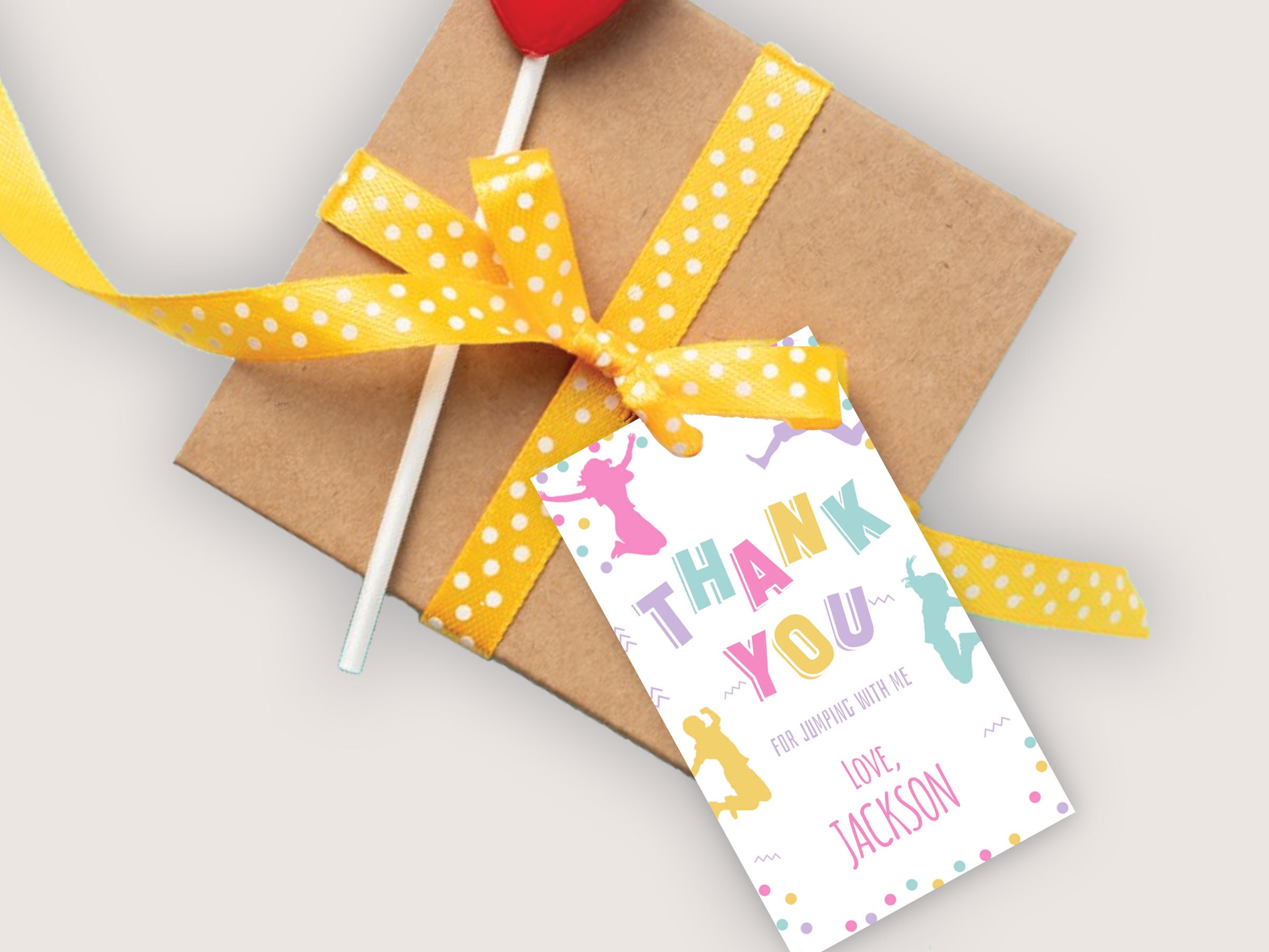 Trampoline Park Favor Tags Jump Thank You Tags Jumping - Etsy