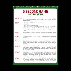 Christmas 5 Second Game Christmas Games Christmas Party Games Christmas ...
