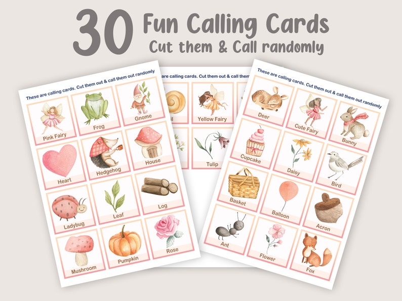 Fairy Bingo 20 Cards Fairy Games Fairy Party Games Fairy - Etsy