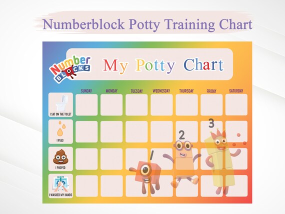 Numberblocks Potty Training Chart Numberblocks Toddler - Etsy Australia