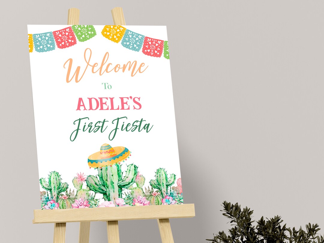 First Fiesta Welcome Sign Fiesta Welcome Sign Fiesta Birthday Party ...