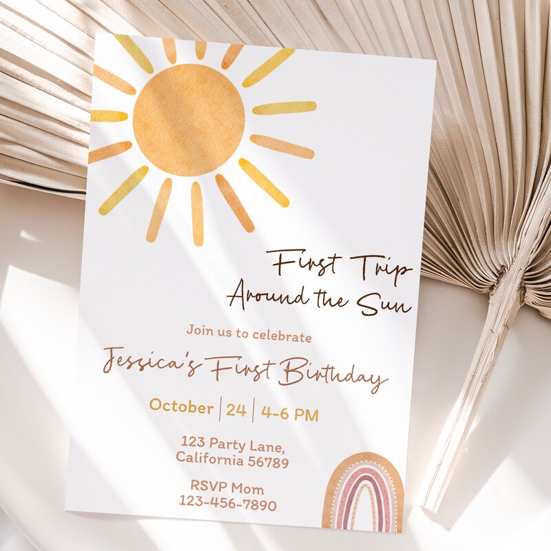 Sun Invitation - Etsy