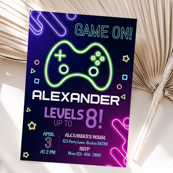 Level up Invitation - Etsy