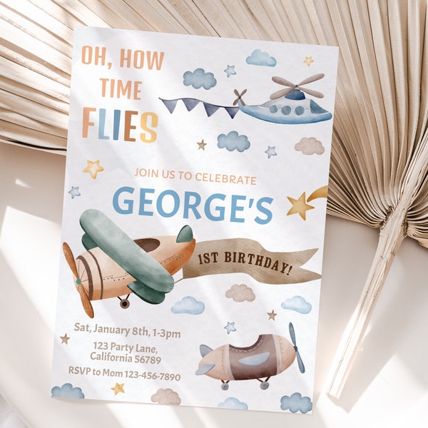 How Time Flies Birthday Invitations - Etsy