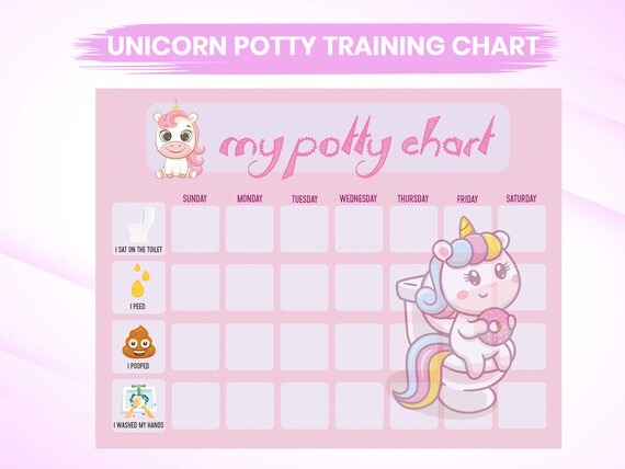Unicorn Potty Training Chart Unicorn Potty Chart Girls - Etsy