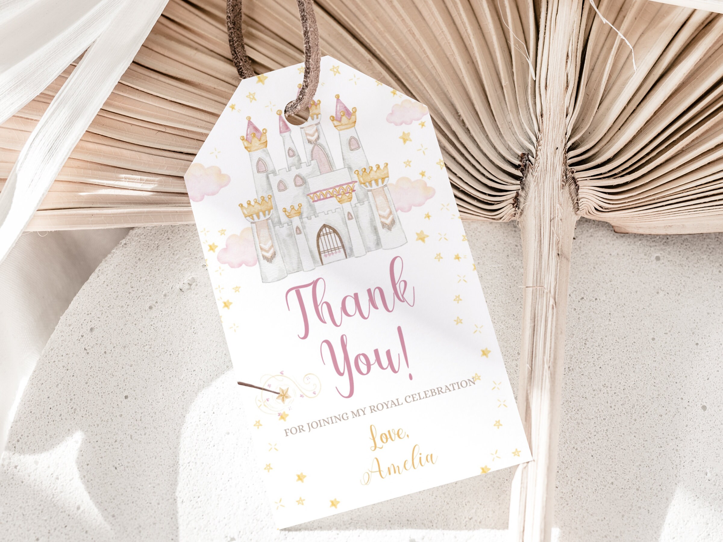 Princess Favor Tags Princess Thank You Tags Princess Birthday - Etsy