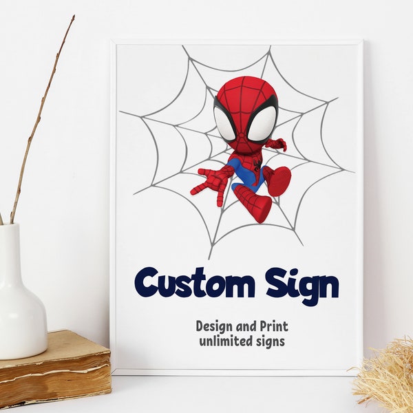 Custom Spiderman Sign - Etsy