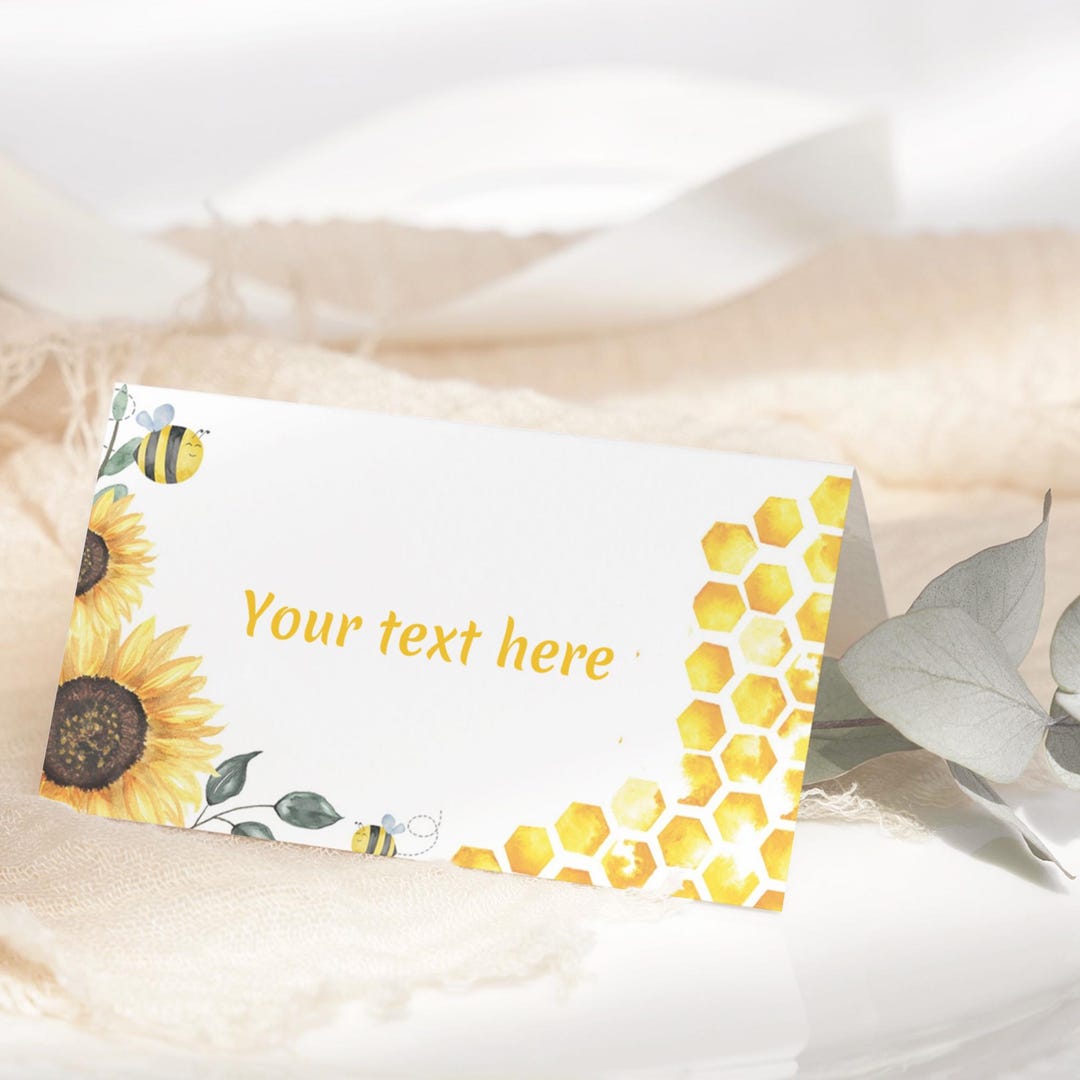 Bee Food Tent Bee Birthday Tent Card First Bee Day Food Label 1st Bee ...