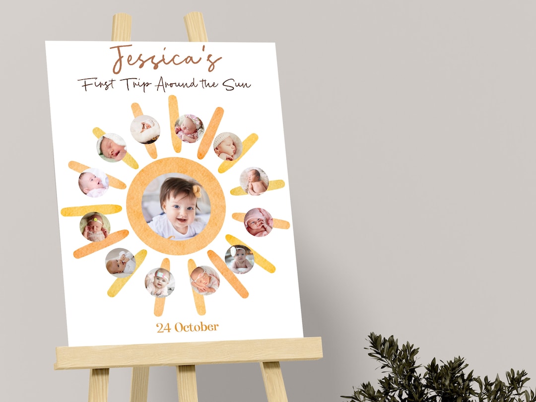 First Trip Around the Sun Photo Collage 1st Trip Around the Sun ...