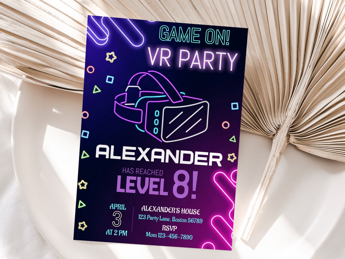 VR Invitation VR Party Invite VR Birthday Invite Virtual - Etsy