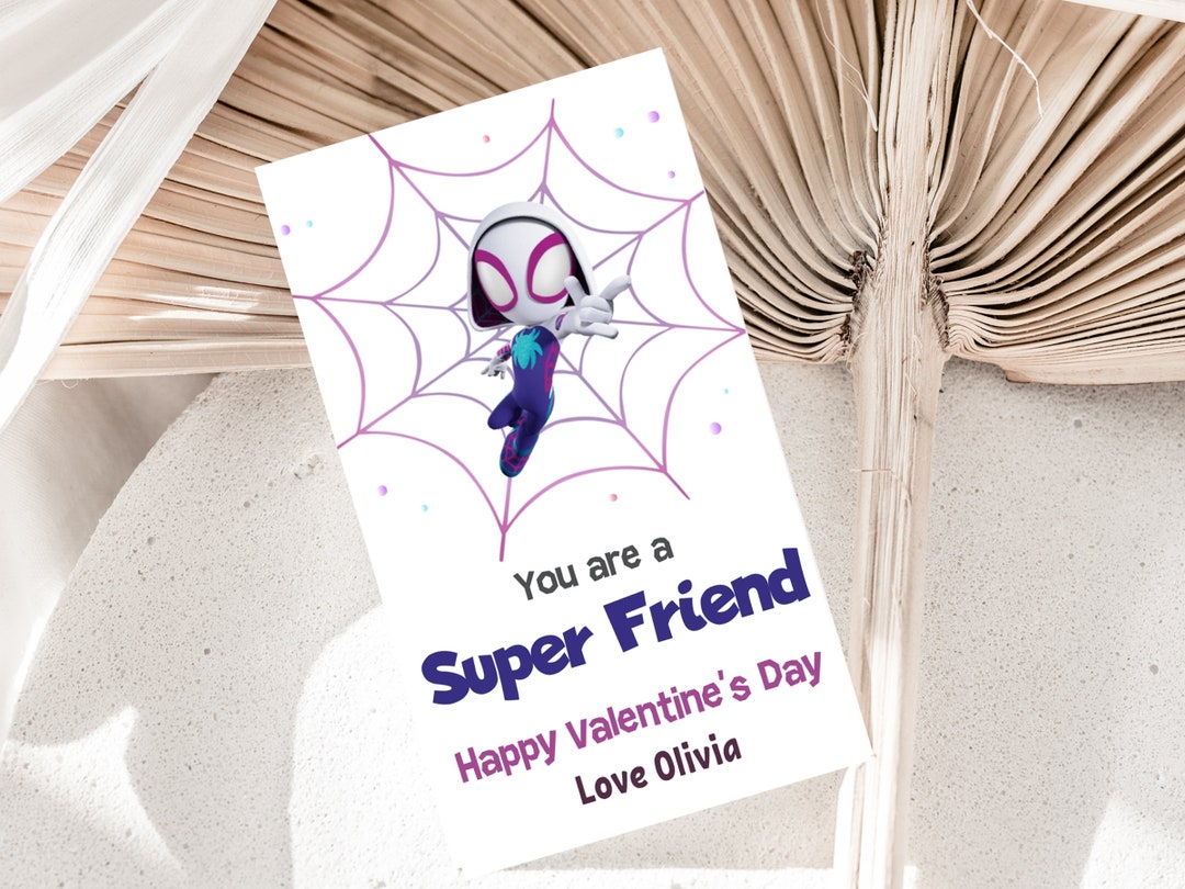 Ghost Spider Valentines Card Spidey and His Amazing Friends Valentines ...